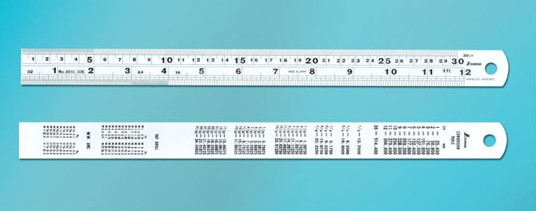 Shinwa Stainless Steel 12 inch/300 mm Rule – Northwest Passage Tools