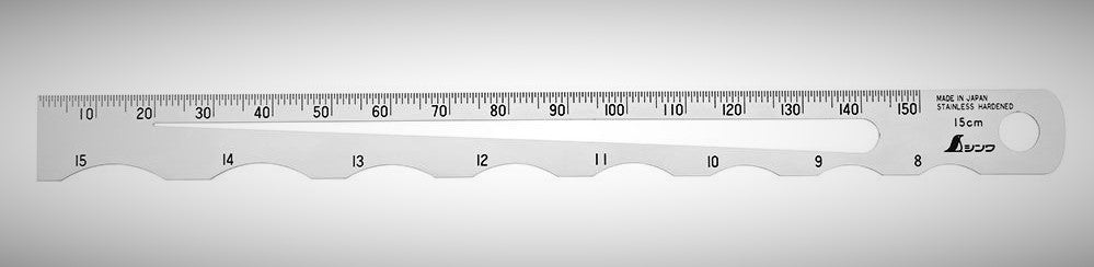 Shinwa Radius Scale A-2 for R8 to R15mm – Northwest Passage Tools